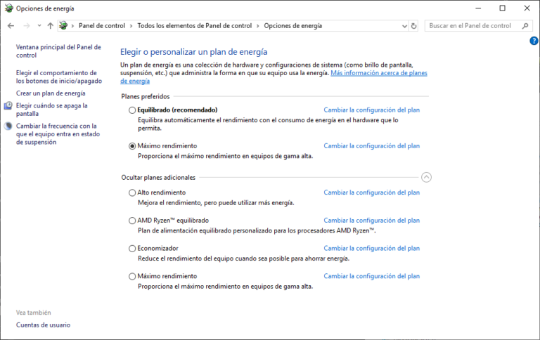 Como Activar el Máximo Rendimiento en Windows 10 - ColdPC